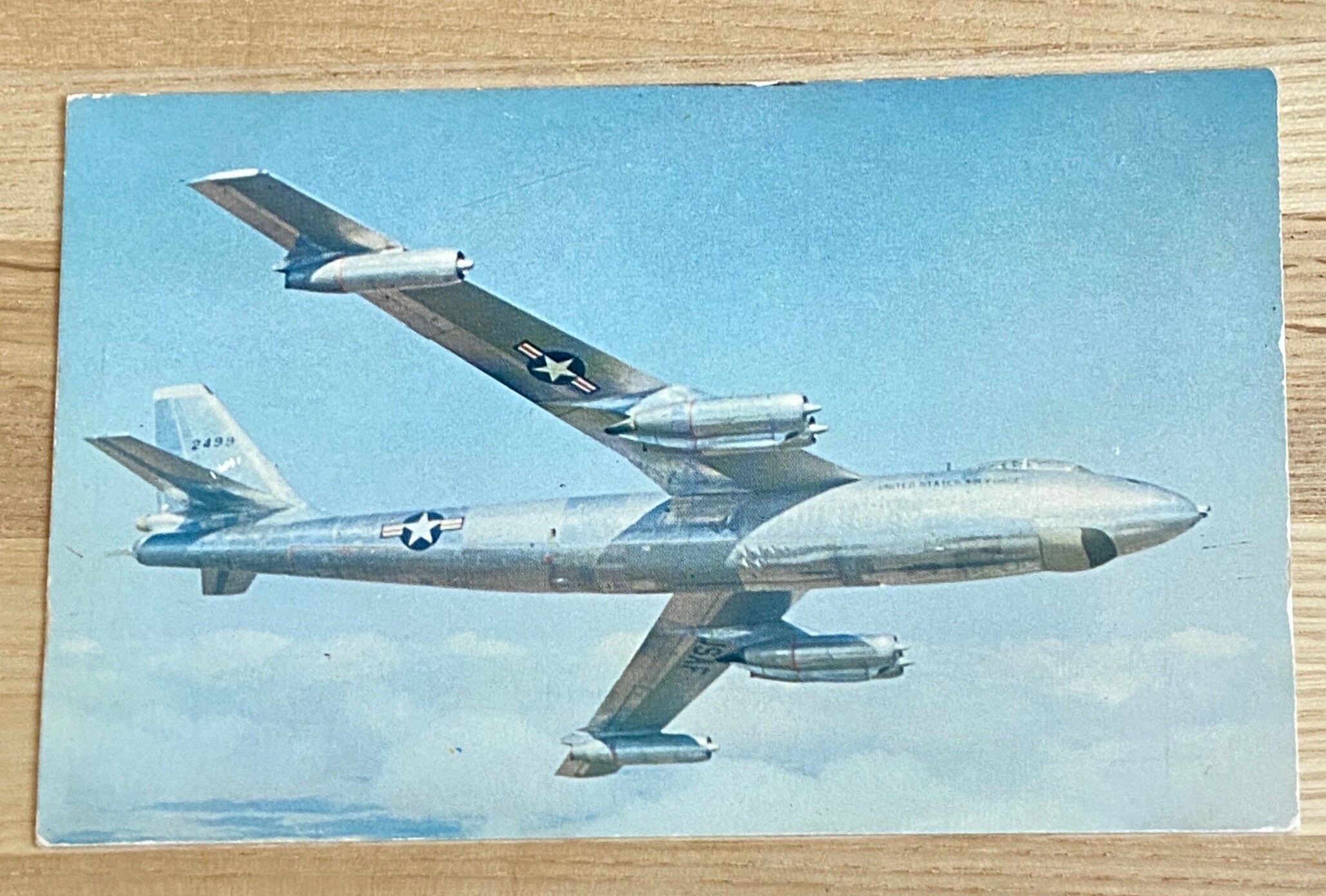 Army B47 Jet Bomber Postcard, 6 Engine Military Airplane Souvenir Post Card, History Lover ...
