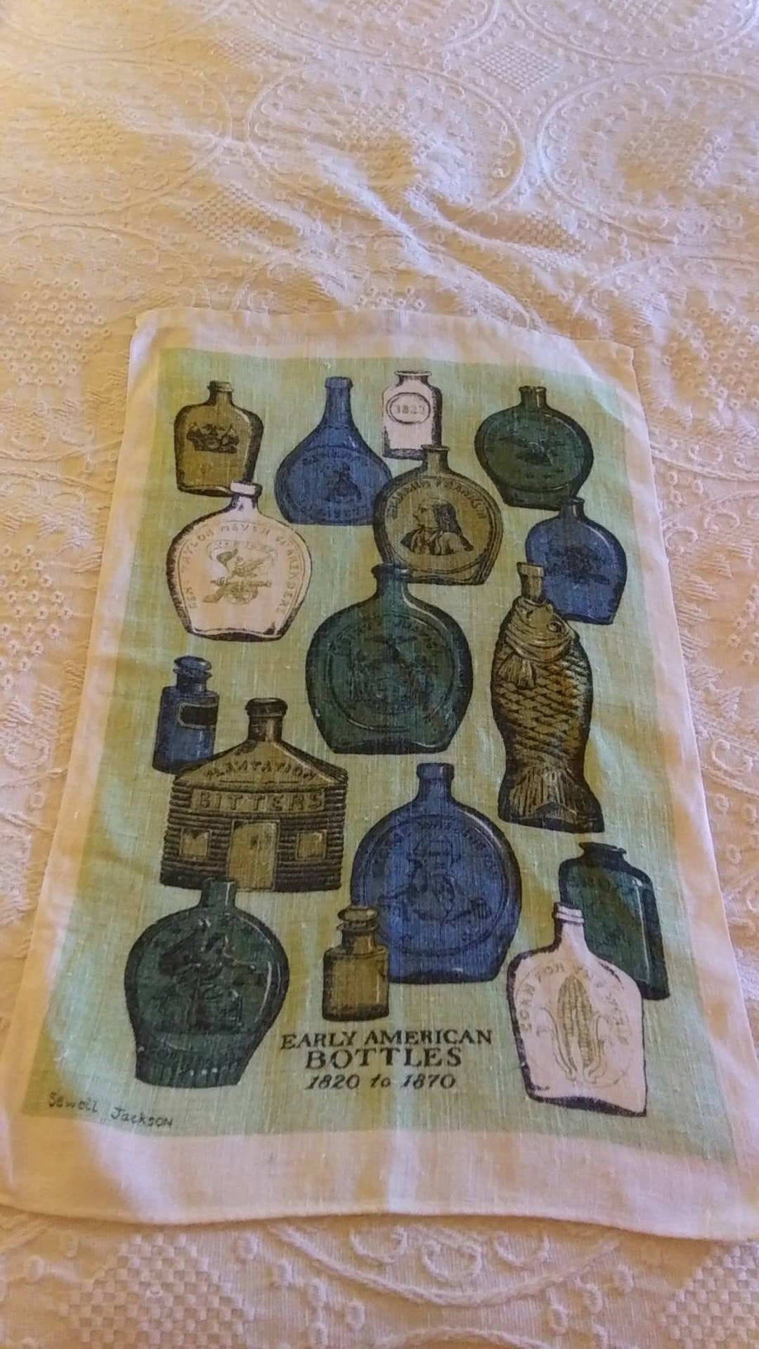 Genuine Vintage Sewell Jackson design Linen Kitchen Towel - Etsy España
