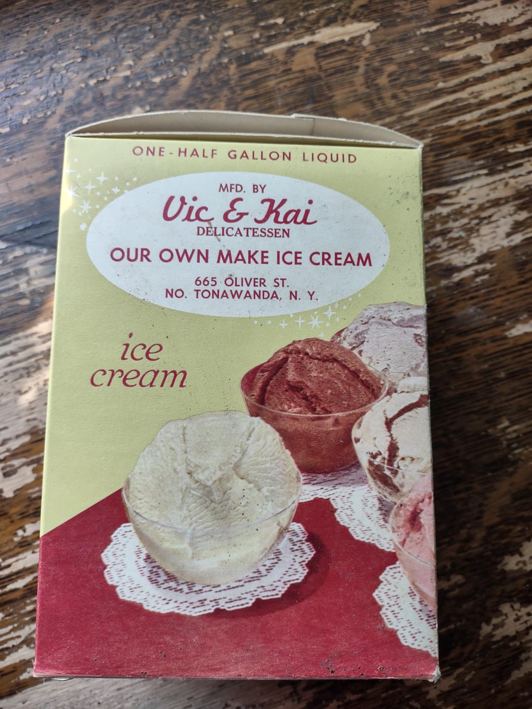 Vintage Ice Cream Box - Etsy
