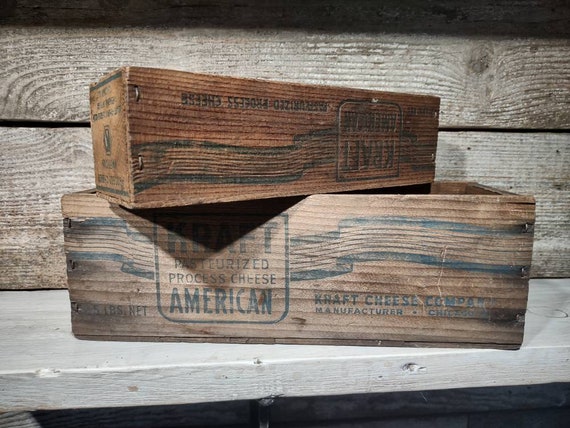 Vintage Set of 2 Kraft American Cheese Boxes | Etsy