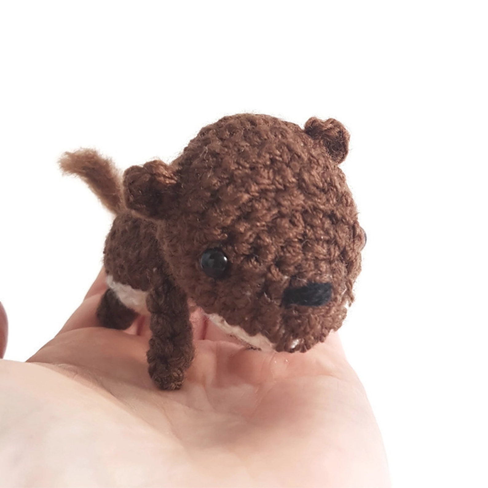 Dark Brown Weasel With Embroidered Nest Dark Brown Mini - Etsy Ireland