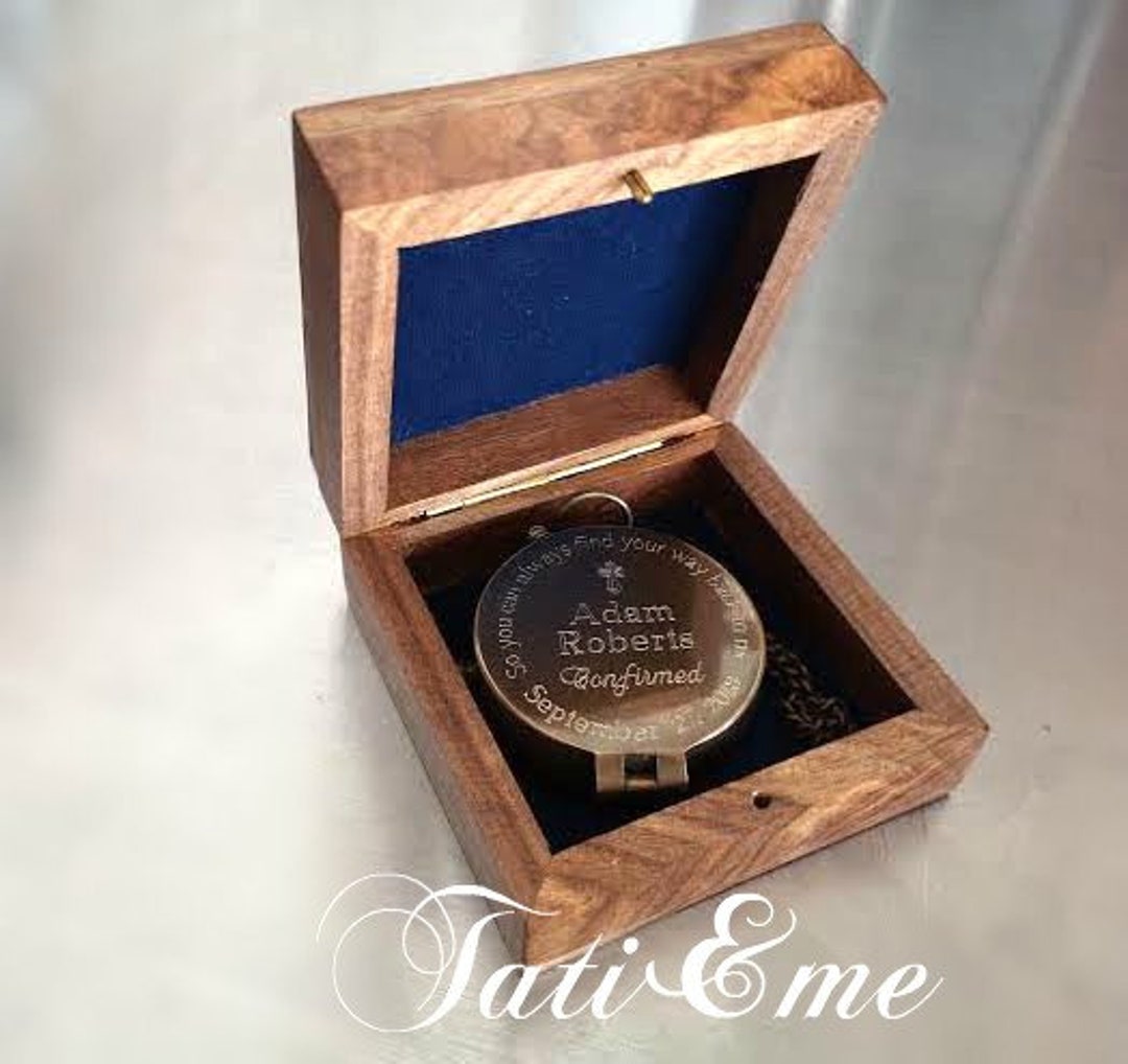 Compass Gifts for Him for Personalized Baptism, Dad, Godparents ...