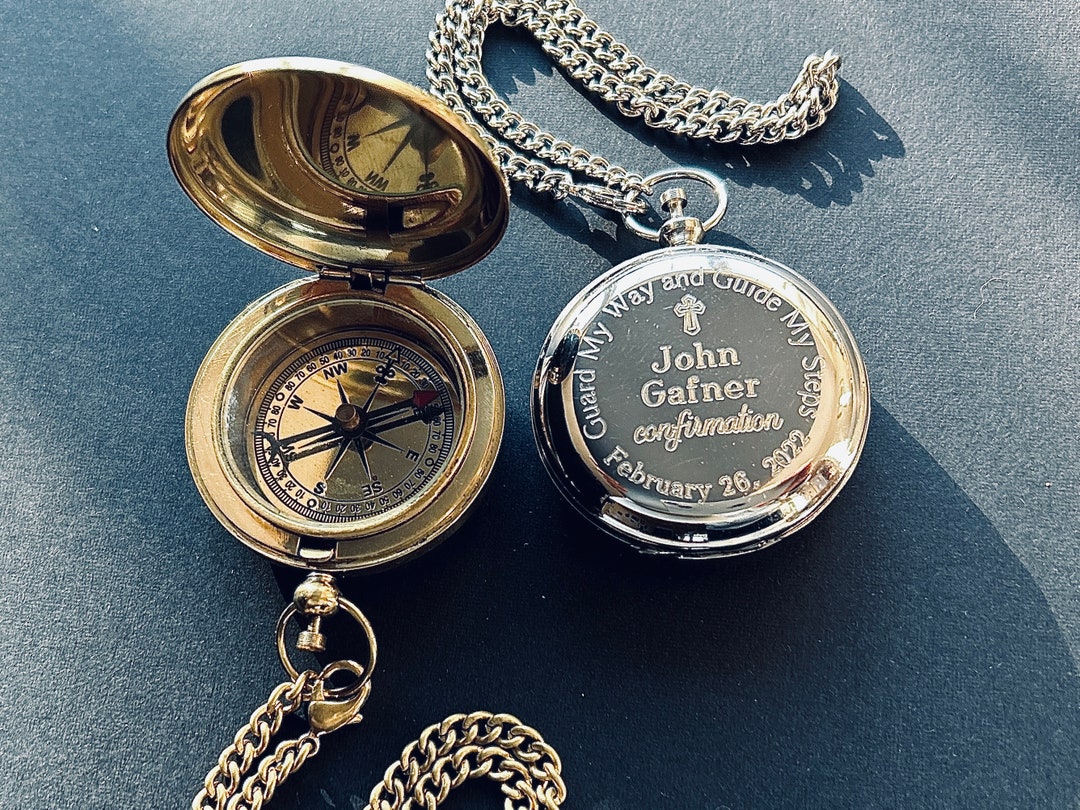 Engraved Compass Baptism Gift, Special Confirmation for Boys - Etsy