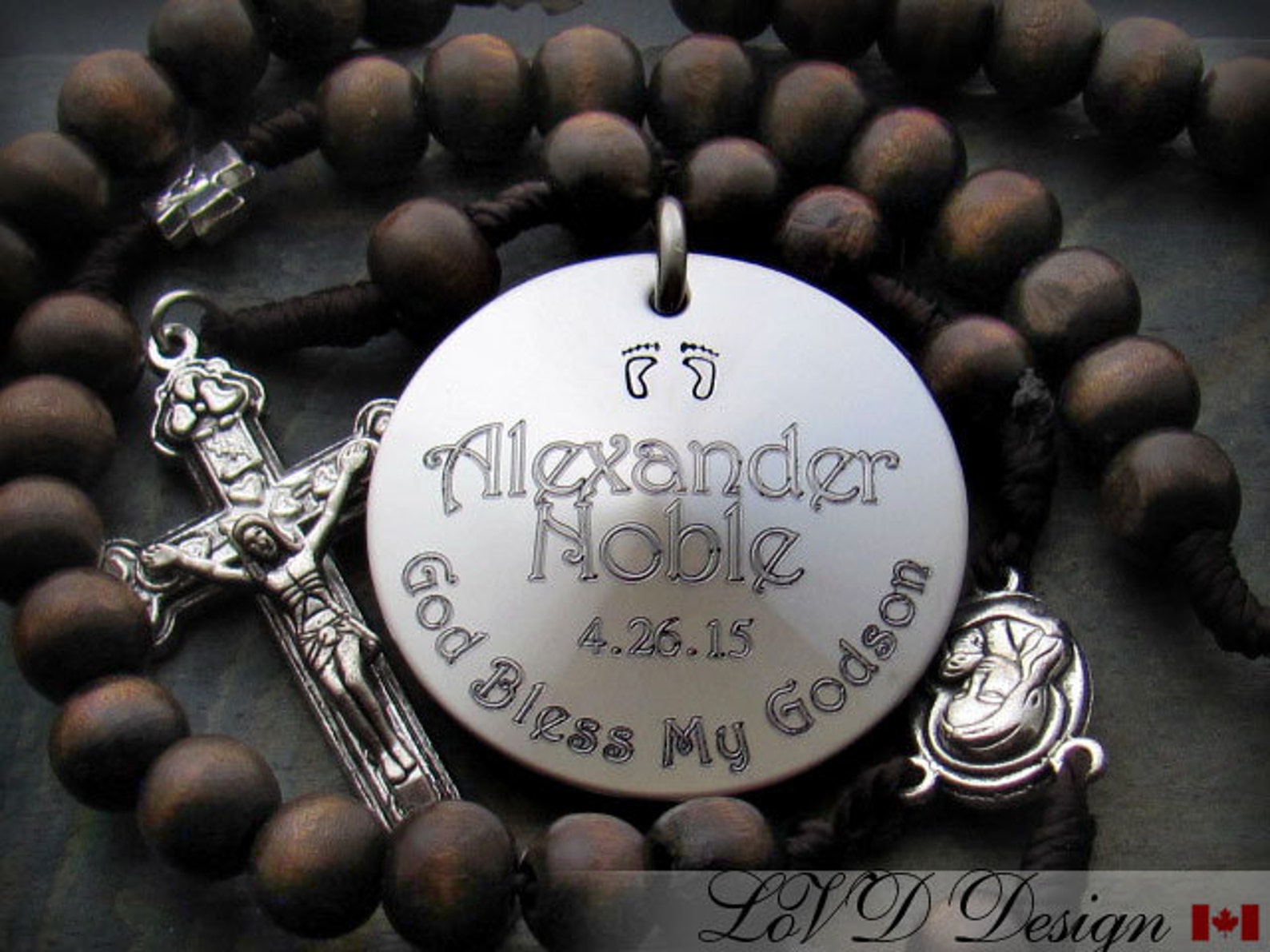 Custom Rosary Customized Rosary Godparents Baptism Gift - Etsy