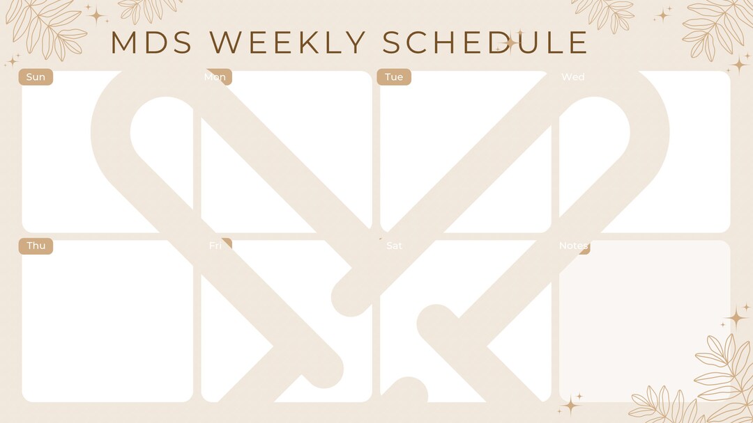 MDS Daily Schedule - Etsy