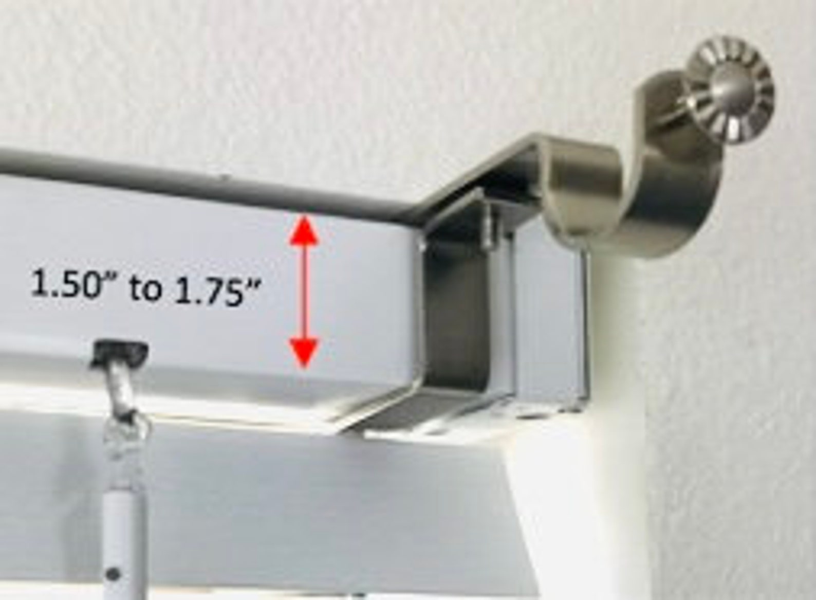 Nono Bracket XL - No Drill Curtain Rod Bracket Attachment for XL Inside ...