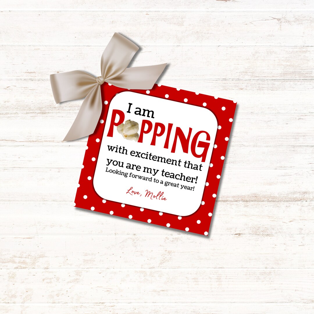 Popping Gift Tag - EDITABLE INSTANT DOWNLOAD - Popping With Excitement ...
