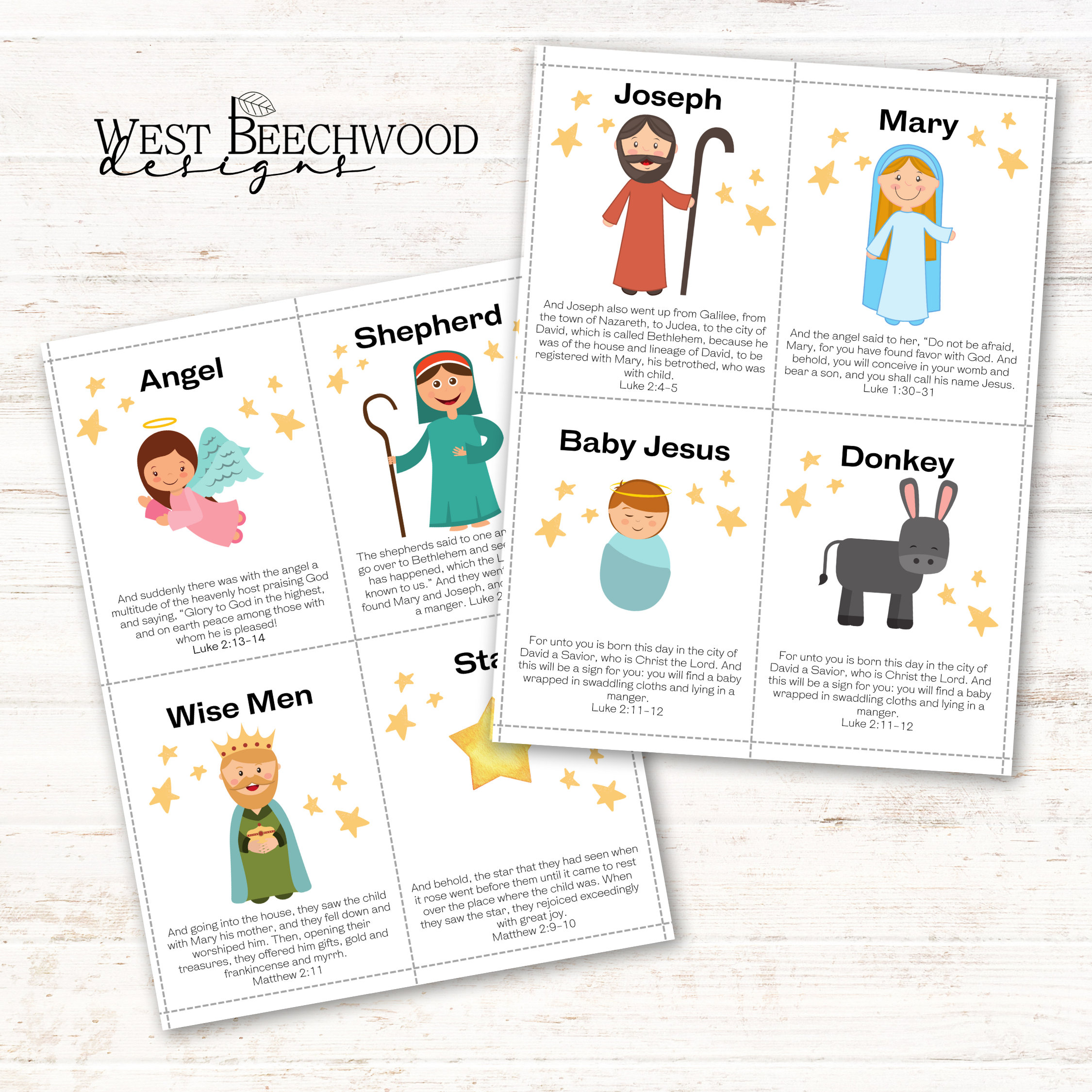 INSTANT DOWNLOAD - Printable Nativity - Christmas Advent Scripture ...