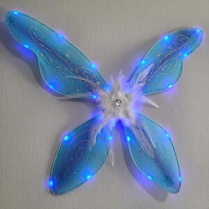 LED Light up Fairy Wings - Blue With Blue Lights - Etsy