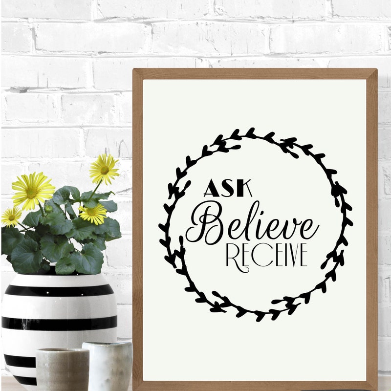 Ask Believe Receive - Etsy