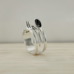 Kitchen Ring Sterling Silver, Chef Ring, Cook Ring, Spoon Ring, Fork ...