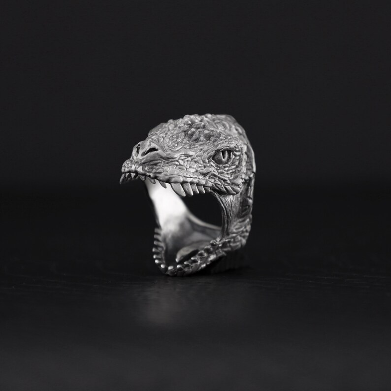 Dinosaur Head T-rex Ring Sterling Silver Tyrannosaurus Rex - Etsy