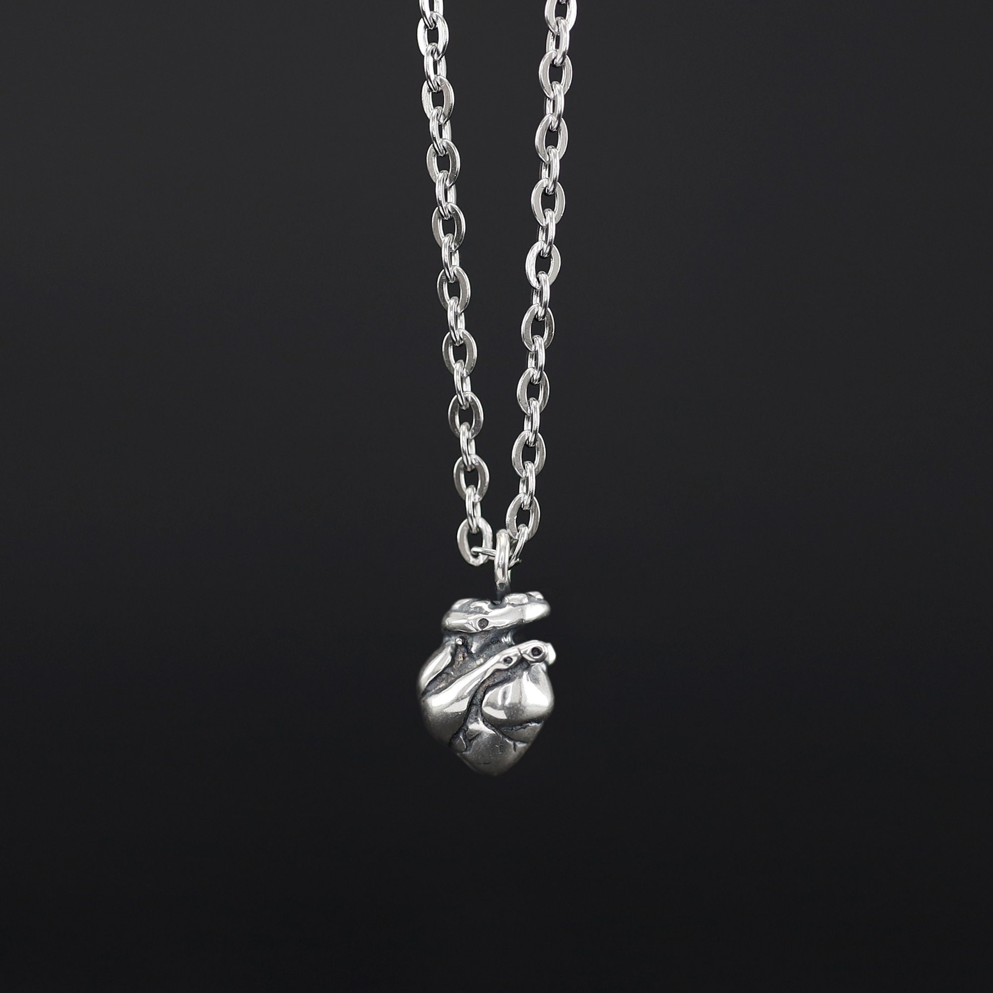 Anatomical Heart Necklace Human Heart Real Heart Necklace - Etsy