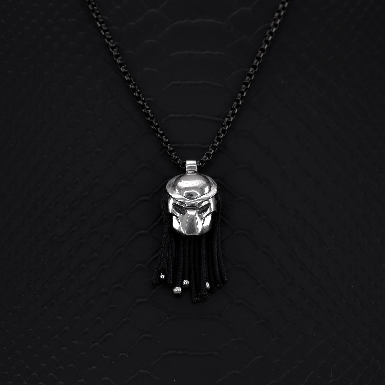 Predator Helmet Silver Predator Helmet Necklace Predator - Etsy