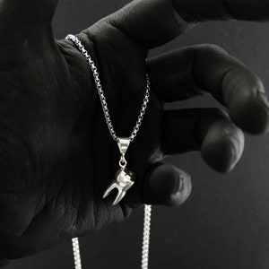 Cheektooth Sterling Silver, Tooth Pendant, Tooth Necklace, Tooth ...