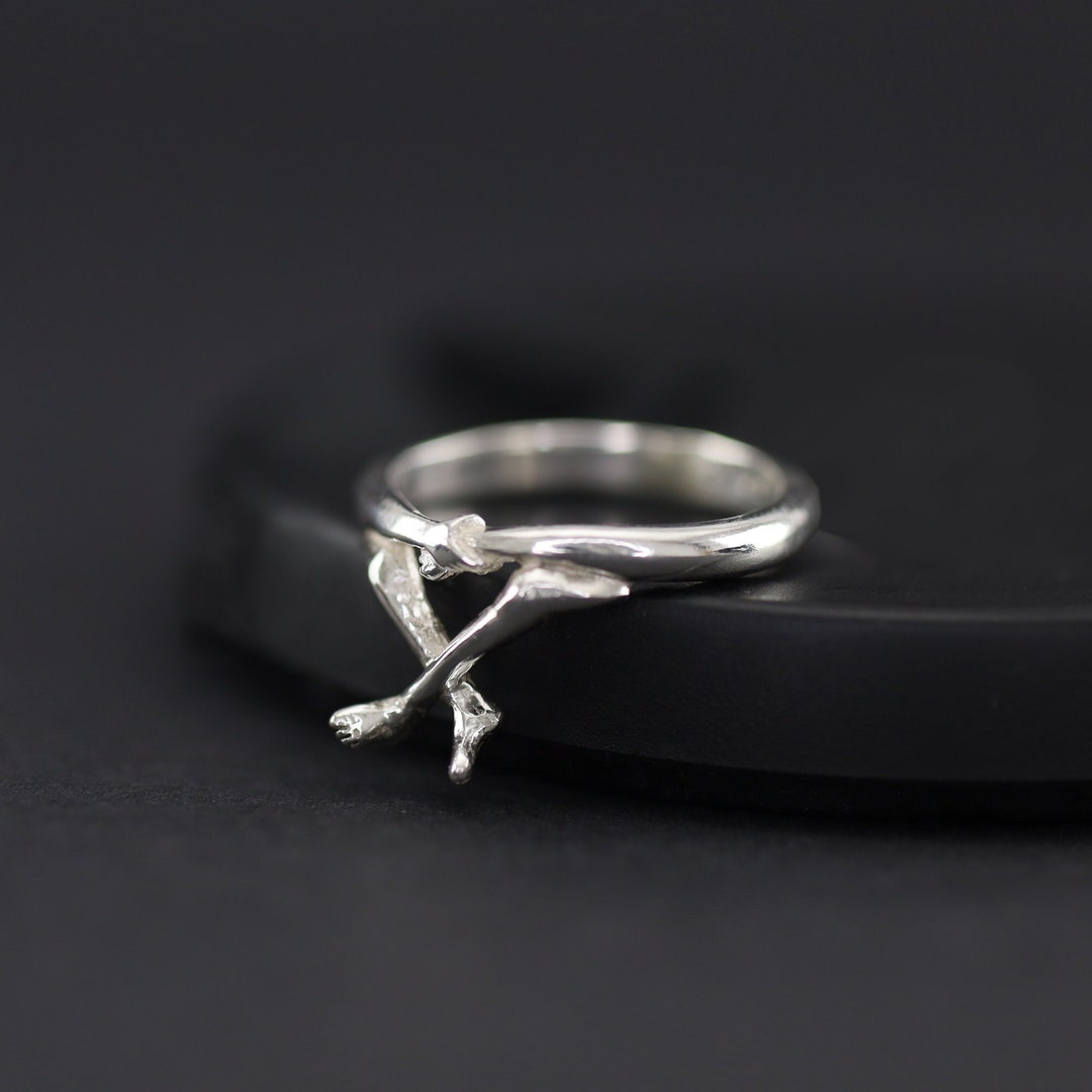 Sterling Silver Hug Ring, Arms and Legs Self-love - Etsy