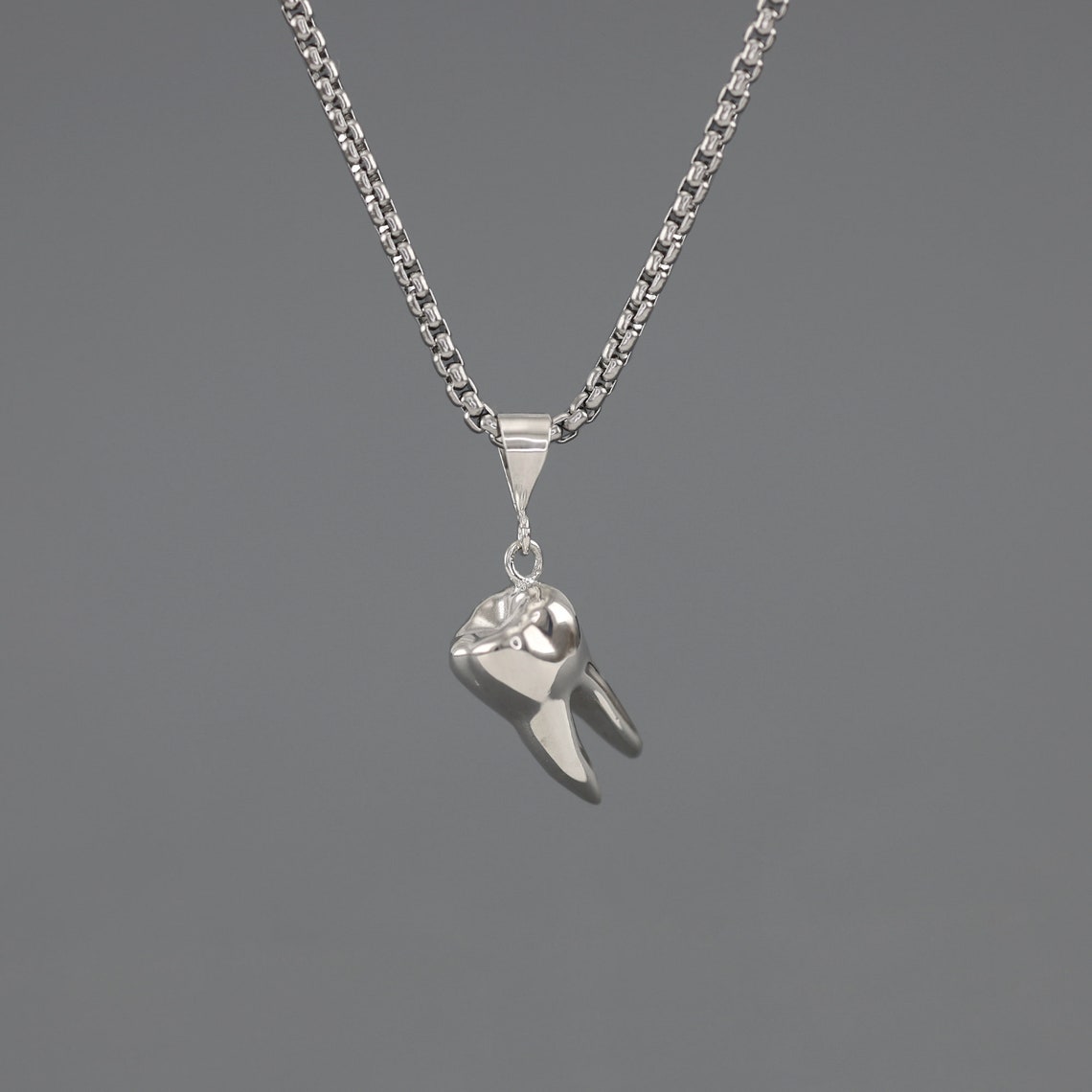 Cheektooth Sterling Silver, Tooth Pendant, Tooth Necklace, Tooth ...