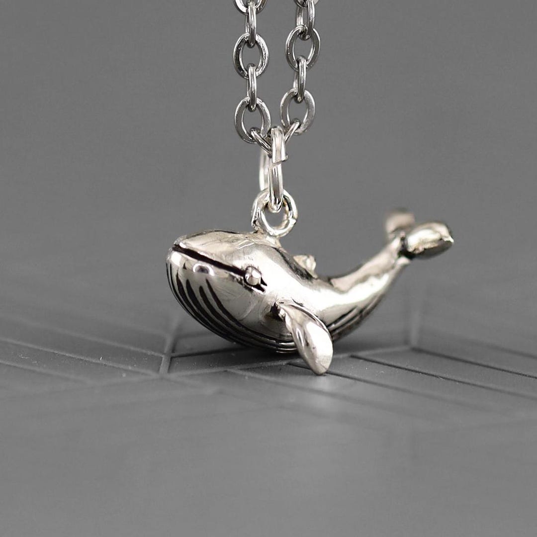 Blue Whale Pendant Made of Sterling Silver, Ocean Lovers Cetacean ...