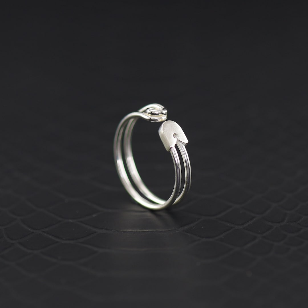 Safety Pin Ring, Safety Pin Sterling Silver, Safety Pin, Nail Ring ...