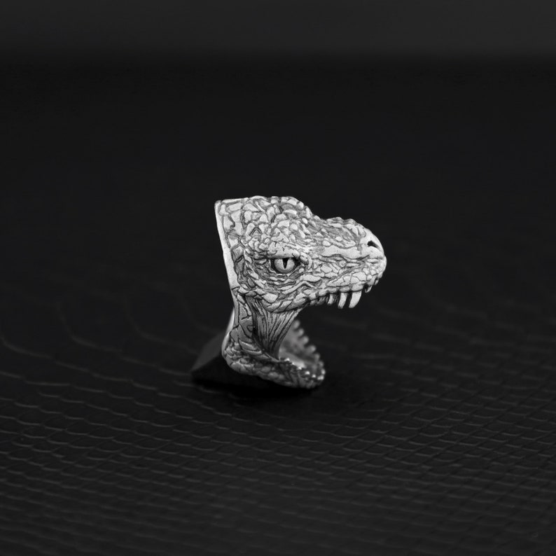 Dinosaur Head T-rex Ring Sterling Silver Tyrannosaurus Rex - Etsy