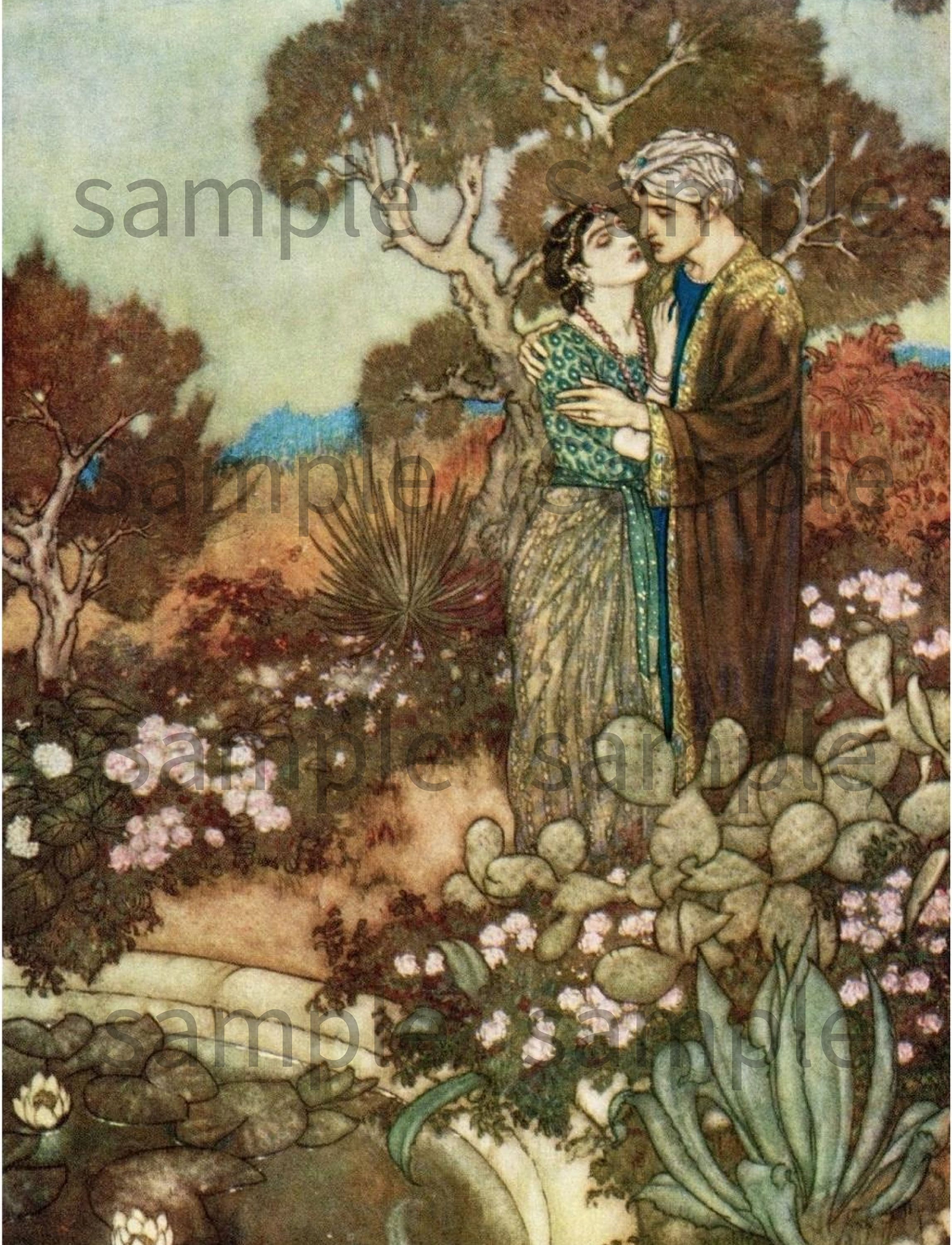 Vintage Edmund Dulac From Rubáiyát of Omar Khayyám, Translated From ...