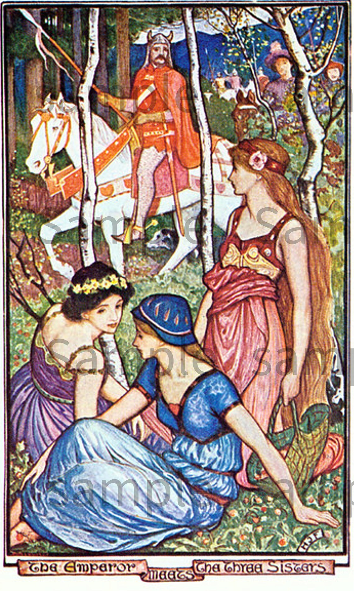 The Violet Fairy Book, Classic Fairy Tale, Vintage Image by H J Ford ...