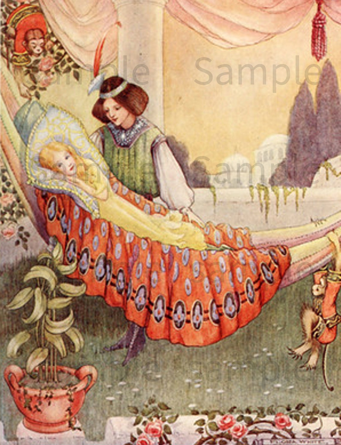 Sleeping Beauty, Sweet and Romantic Fairy Tale , Vintage Image by ...