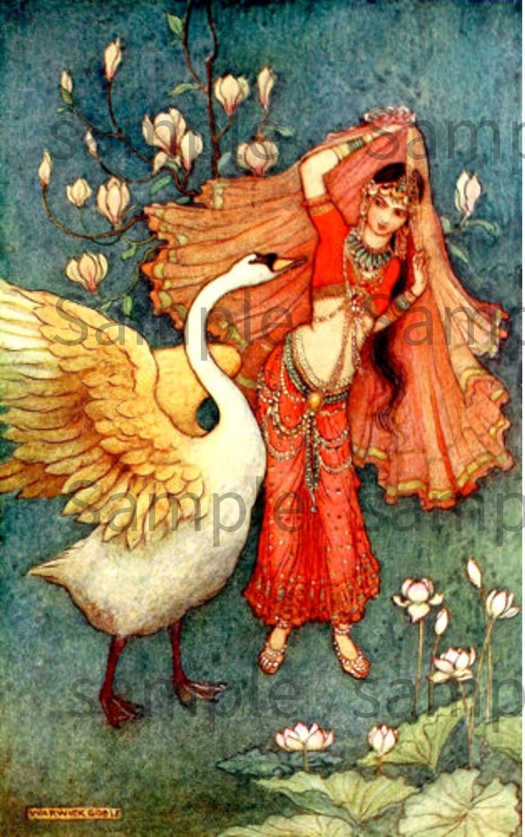 Swan Maiden From Indian Myth and Legend Classic Fairy Tale, Vintage ...
