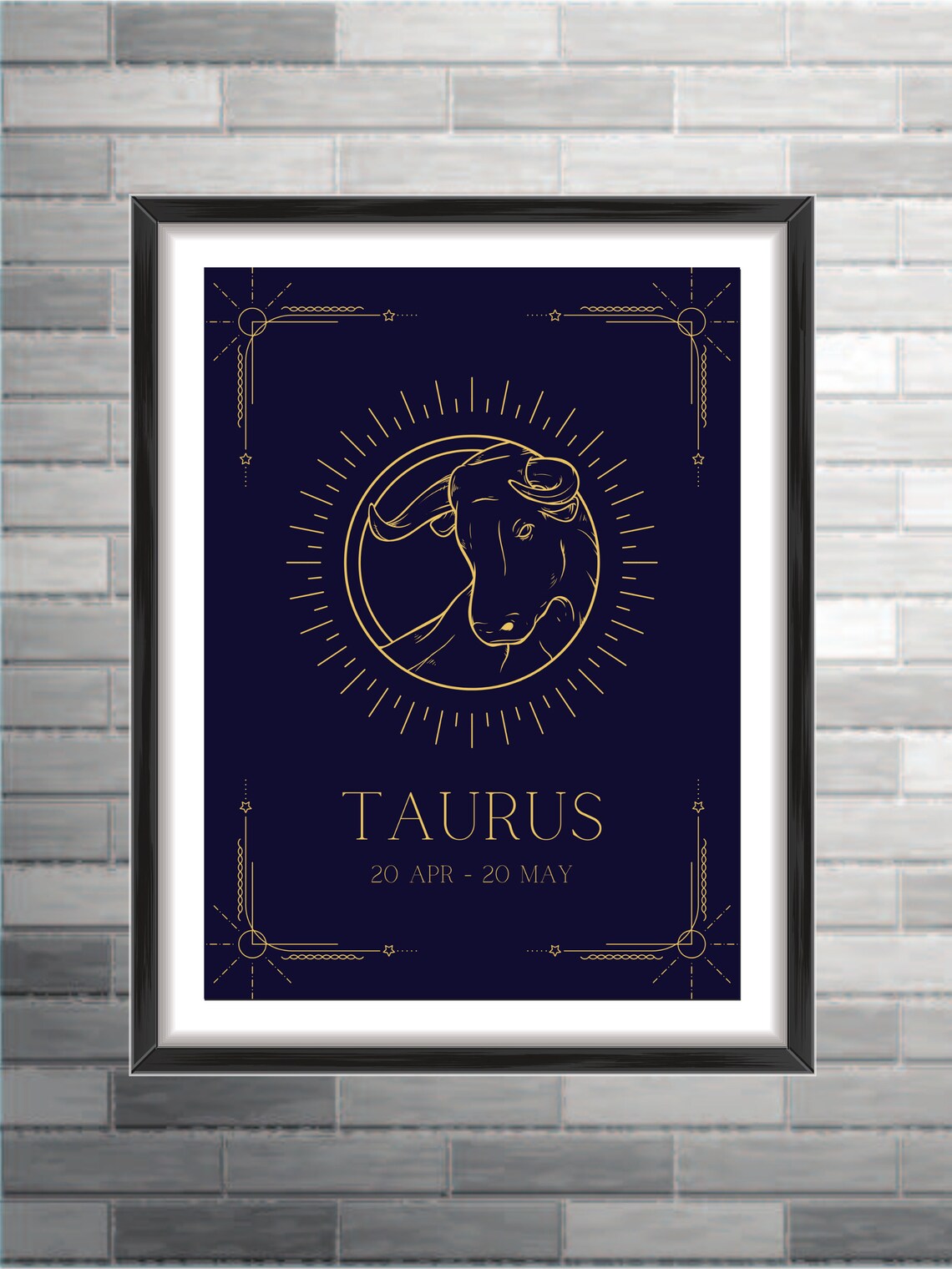 Taurus Zodiac Sign Poster DIGITAL DOWNLOAD - Etsy