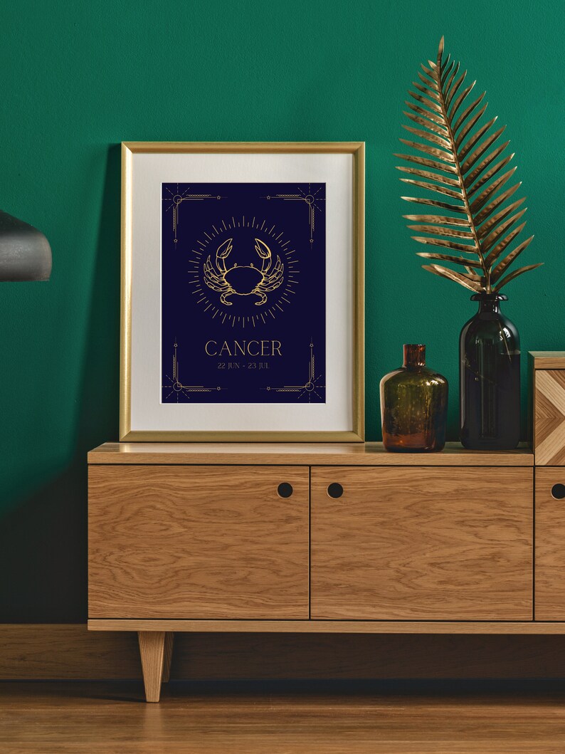Cancer Zodiac Sign Poster, DIGITAL DOWNLOAD - Etsy
