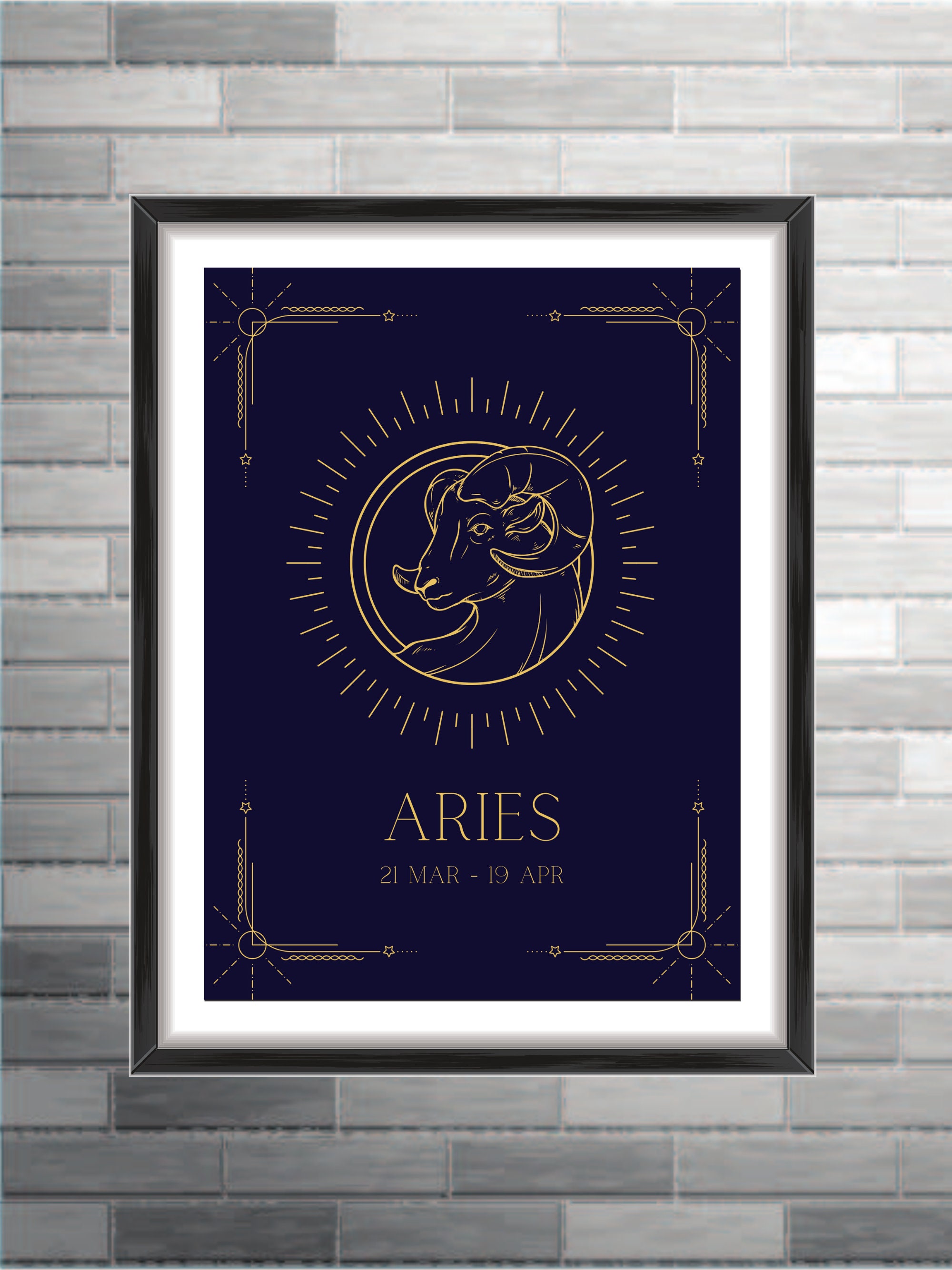 Aries Zodiac Sign Poster, DIGITAL DOWNLOAD - Etsy