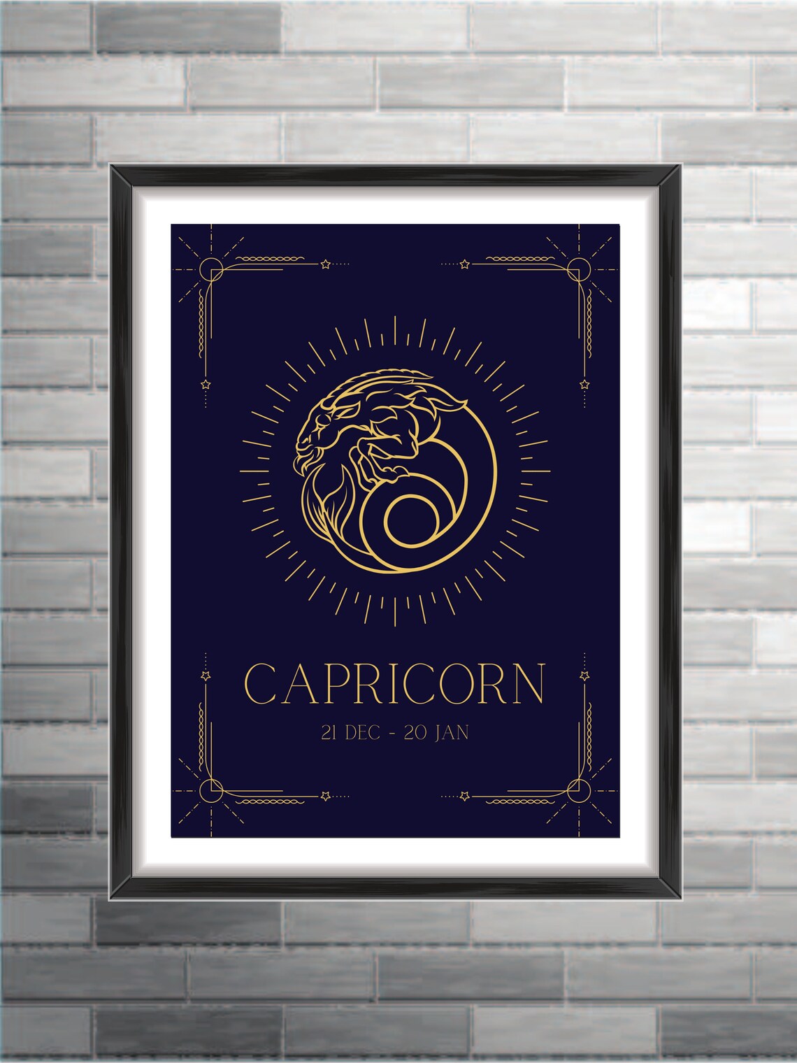 Capricorn Zodiac Sign Poster DIGITAL DOWNLOAD - Etsy