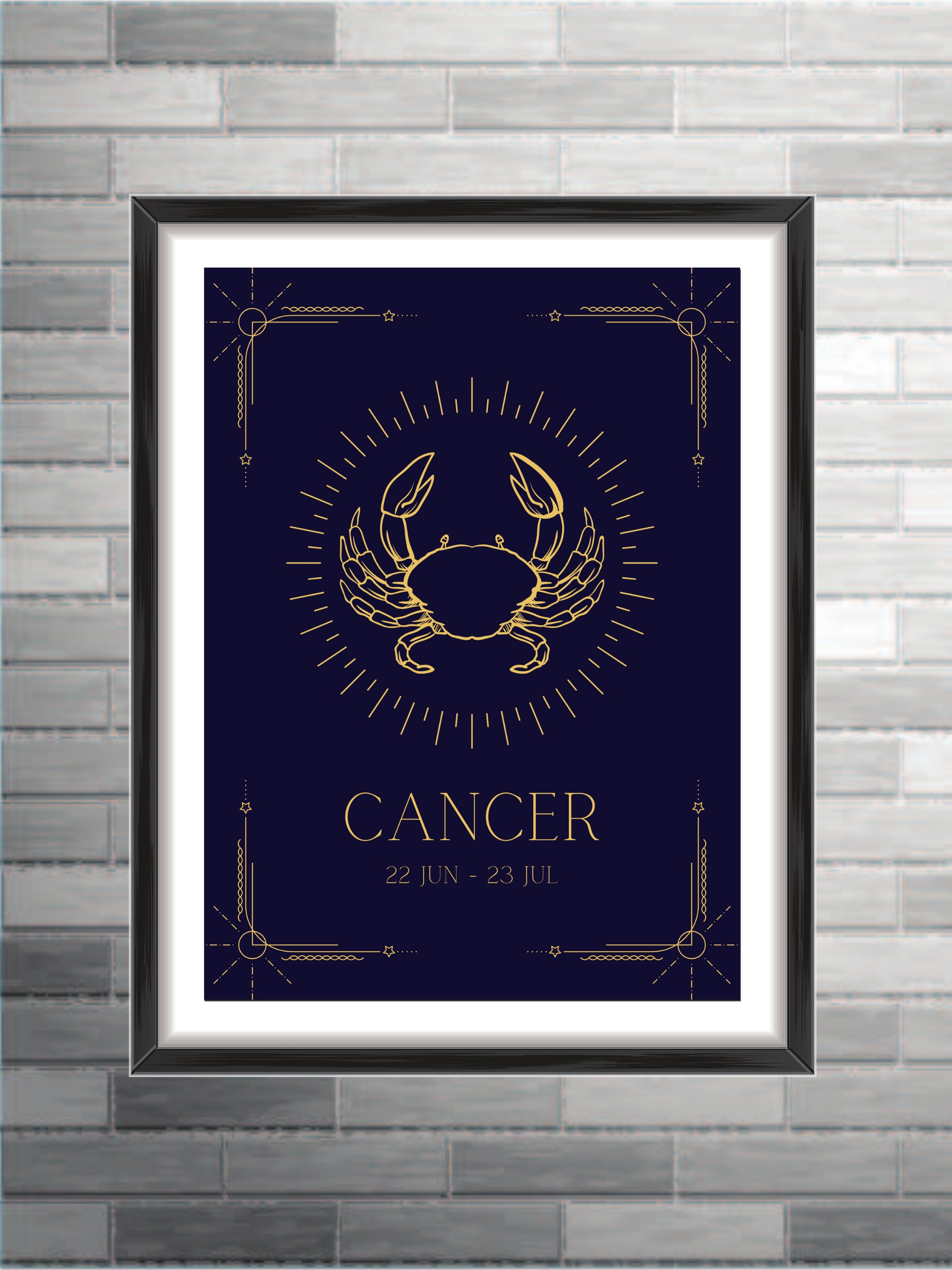 Cancer Zodiac Sign Poster, DIGITAL DOWNLOAD - Etsy