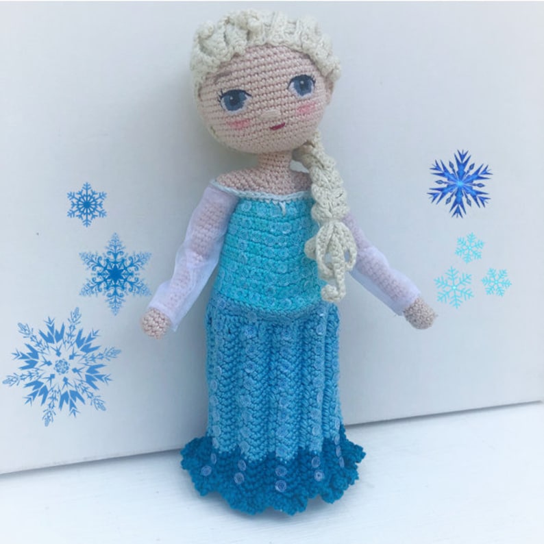 Elsa Crochet Amigurumi Doll Pattern PDF Download | Etsy