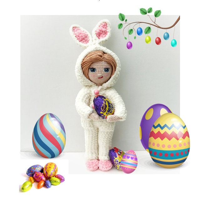 Izzy the Easter Bunny Crochet Amigurumi Doll Pattern PDF | Etsy