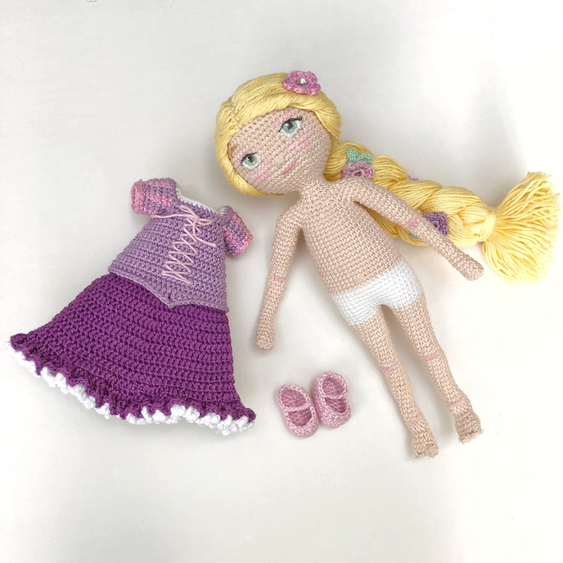 Rapunzel Crochet Amigurumi Doll Pattern Pdf Download Etsy