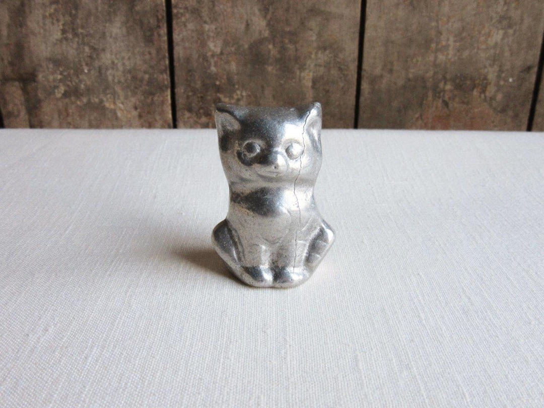 Vintage LLH Cast Metal Aluminum/pewter Cat Figurine, Rare Wilton ...