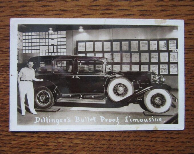 John Dillinger's Bullet Proof Limousine,photo Postcard,vintage Photo ...