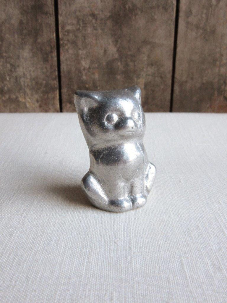 Vintage LLH Cast Metal Aluminum/Pewter Cat Figurine Rare | Etsy