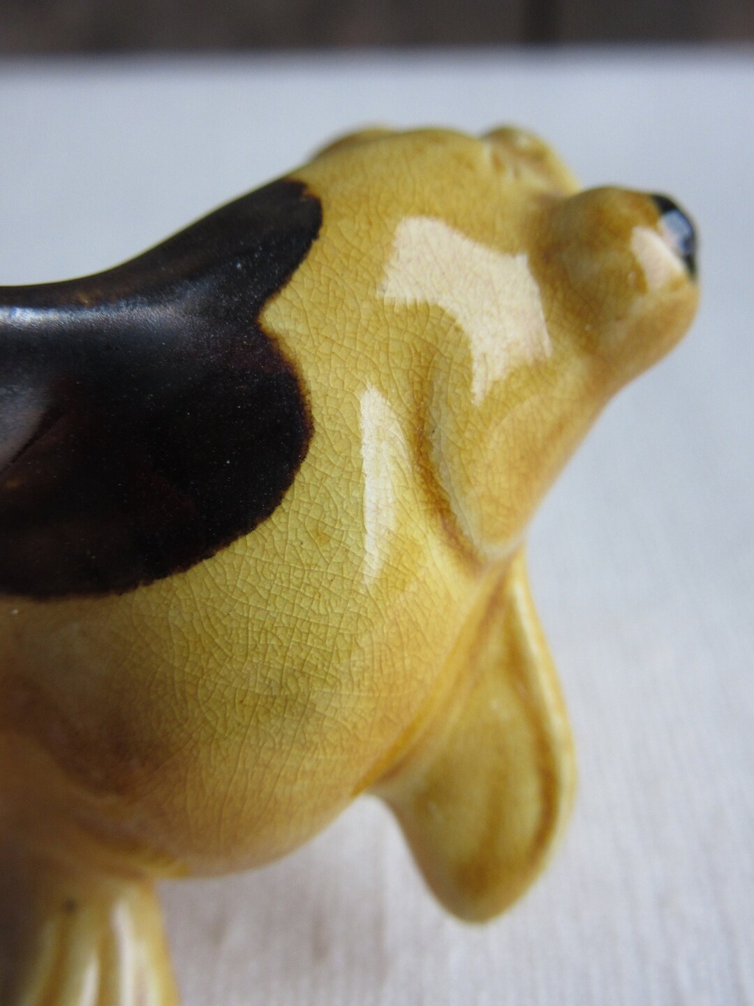Vintage Chinese Koi Figurine, Ceramic Mud Fish Figurine, Yellow Chinese ...