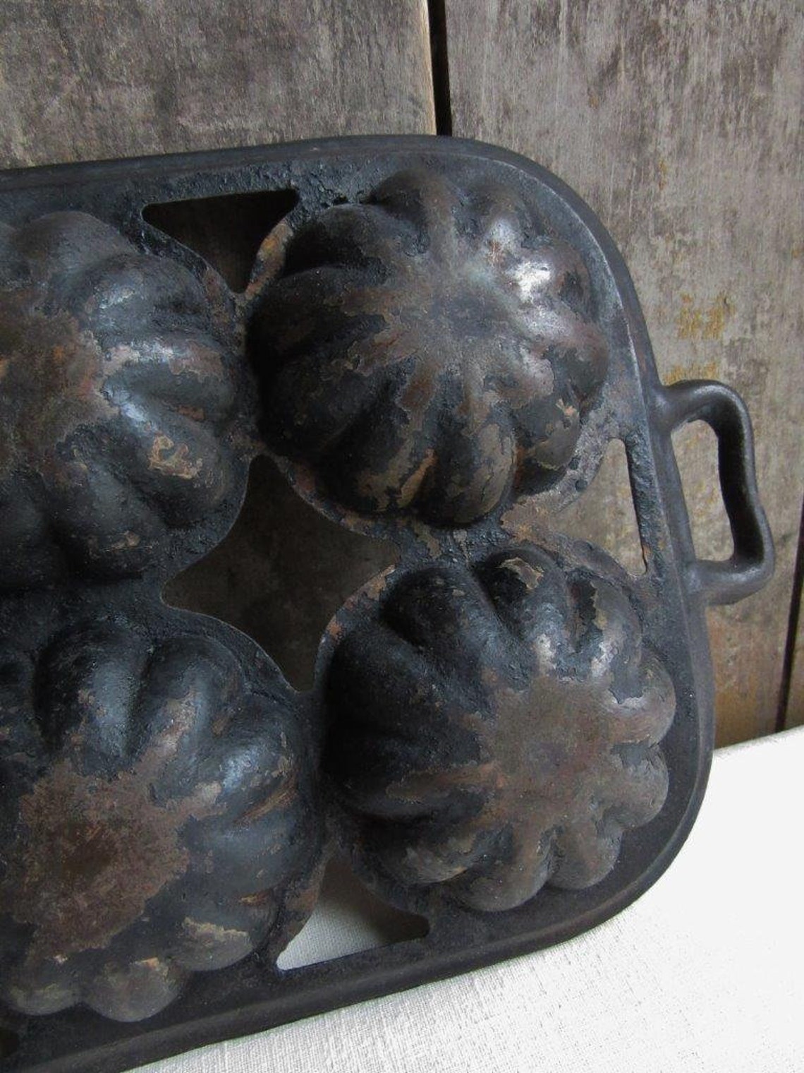 Vintage Cast Iron Gem Pan Cast Iron Turk Head Baking Pan | Etsy