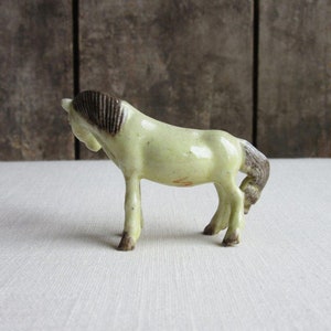 Amiable Vintage Yellow Chinese Mud Horse Stamped - Etsy