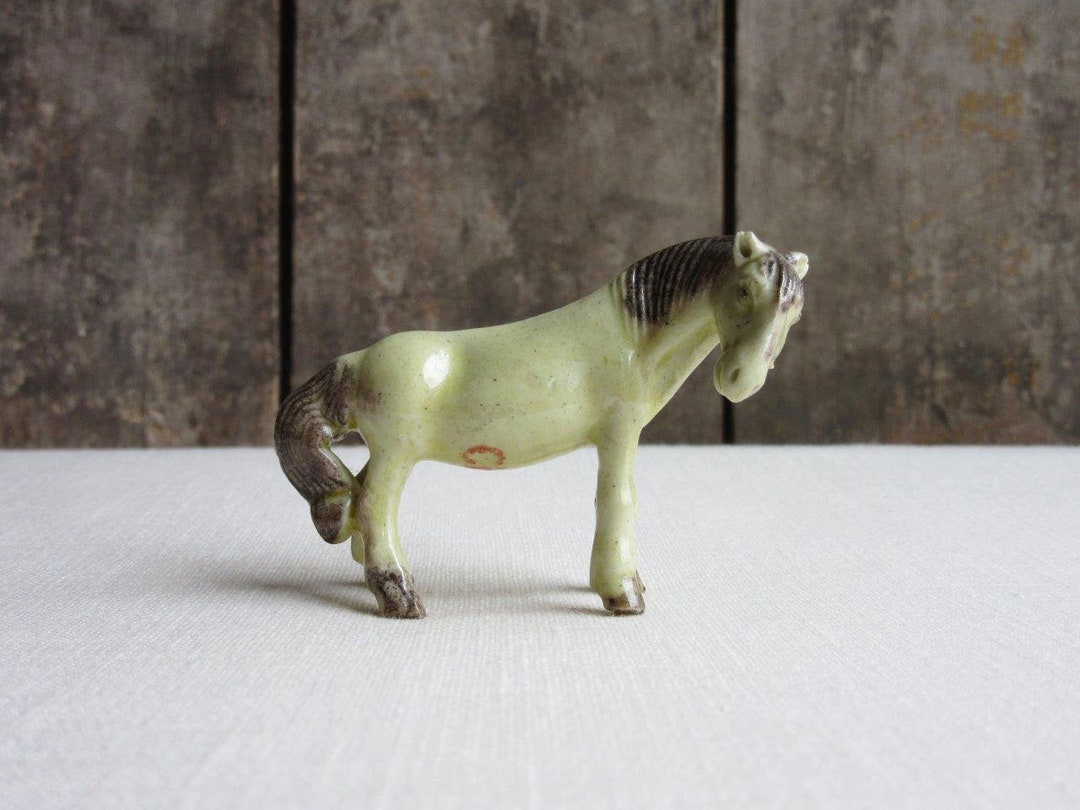 Amiable Vintage Yellow Chinese Mud Horse, Stamped china, Mud Animals ...