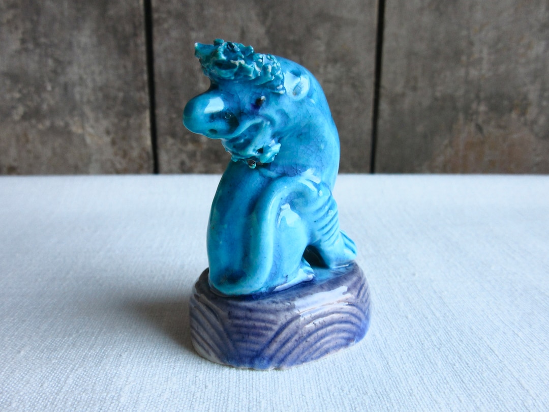 Vintage Chinese Mud Lion Figurine, Mud Figure, Dog, Mud Animal, Foo Dog ...