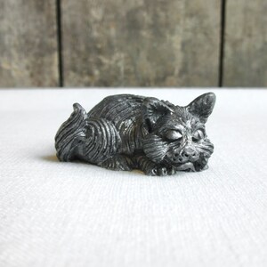 Curmudgeonly Pewter Cat Figurine, Pewter Tabby Cat Figurine, Miniature ...