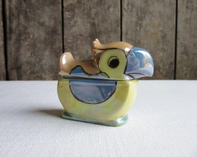 Lusterware Parrot Box Possible Inkwell Spice - Etsy