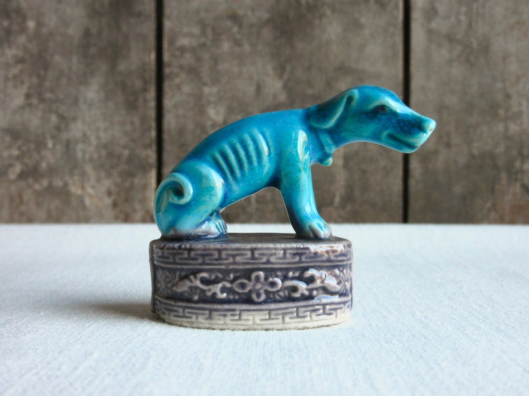 Vintage Chinese Mud Dog Figurine, Rare, Mud Dogs, Mud Animals, Mudman ...