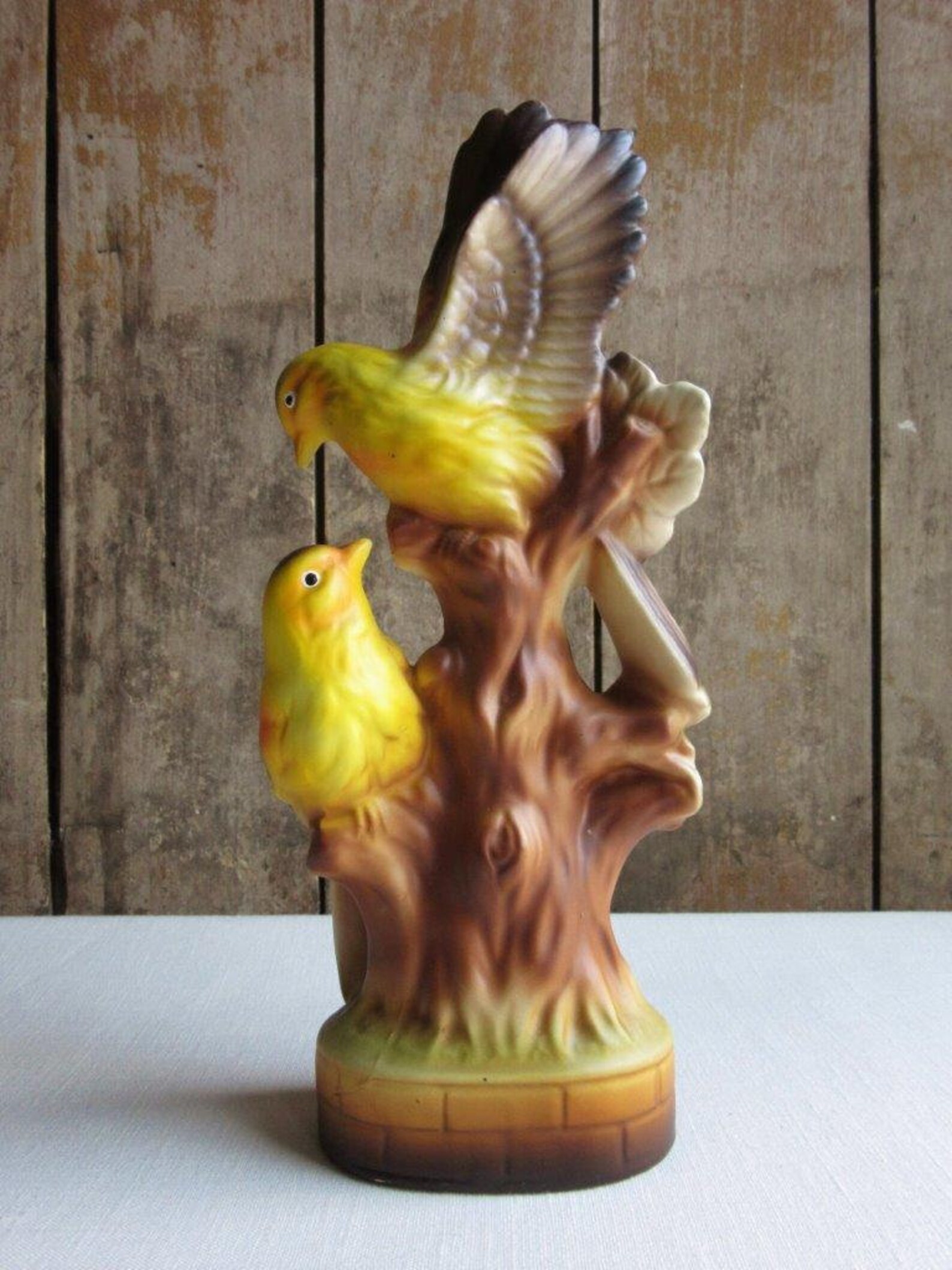 Vintage Brilliant Yellow Bird Figurine Large Ceramic Bird - Etsy