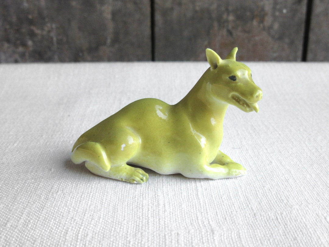Vintage Chinese Dog Figurine, Rare, Unique Mud Dog, Mud Animals, Mudman ...