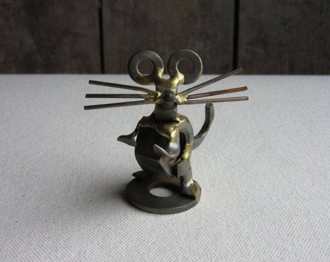 Vintage Nuts and Bolts Mouse Figurine,metal Mouse Sculpture,kitschy ...
